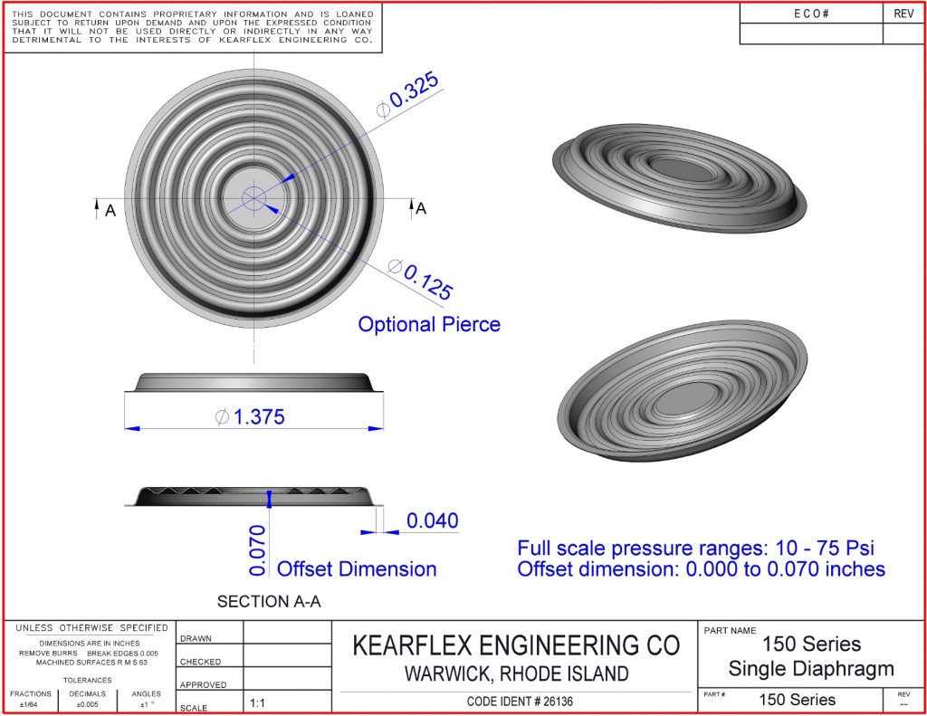 Standard Diaphragms & Capsule Assemblies – Kearflex Engineering