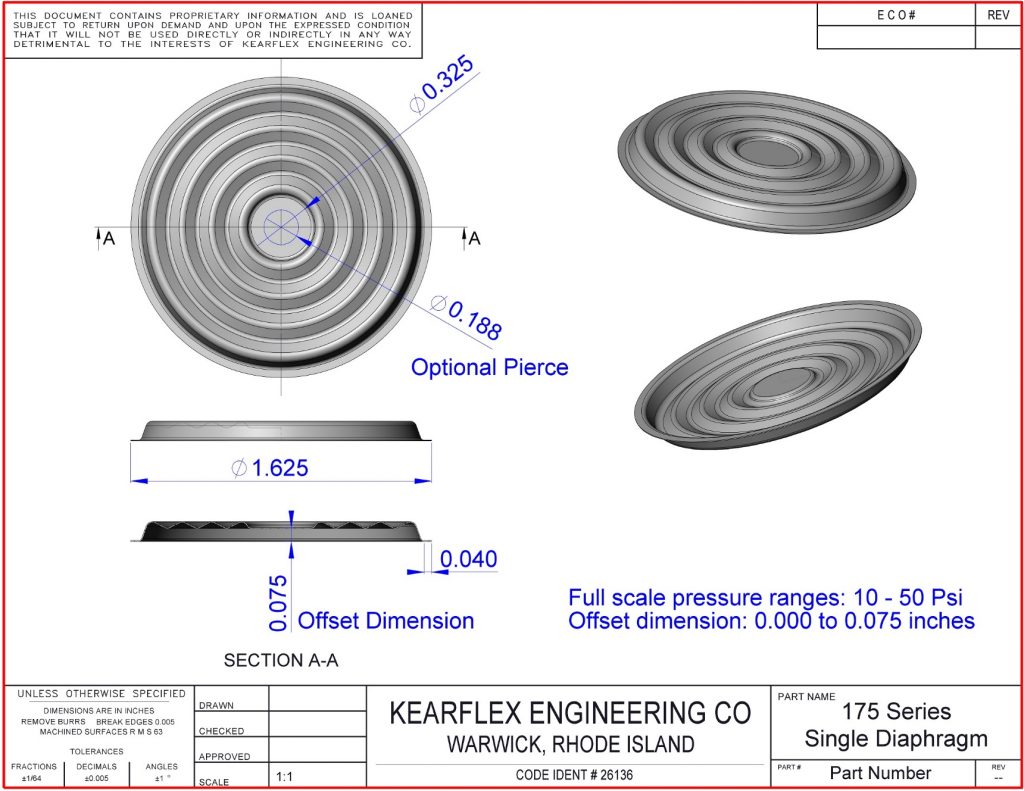 Standard Diaphragms & Capsule Assemblies – Kearflex Engineering